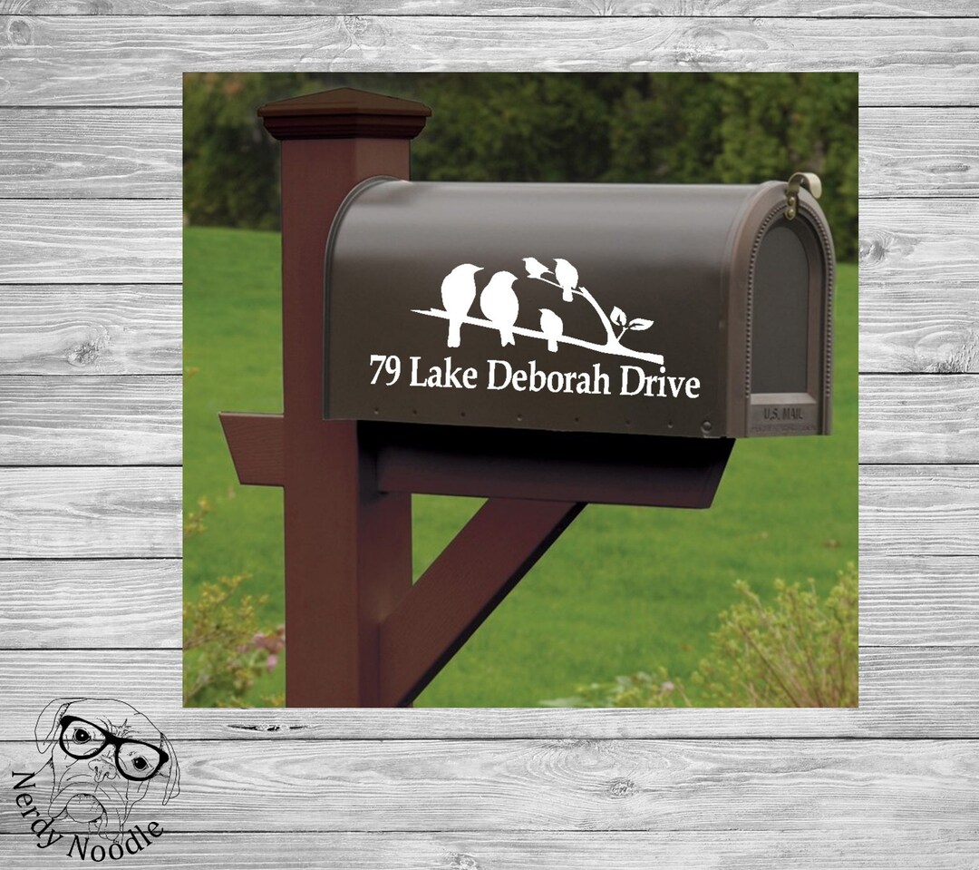 Bird Family Mailbox Decal, Bird Custom Mailbox Decal, Bird Address ...