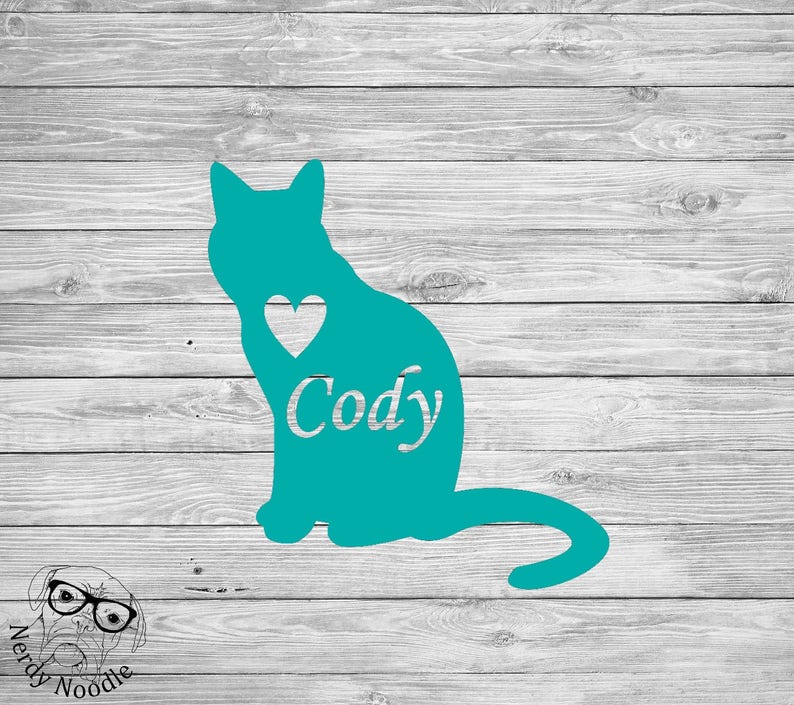 Custom Cat Decal Cat Car Decal Custom Cat Laptop Decal Pet | Etsy
