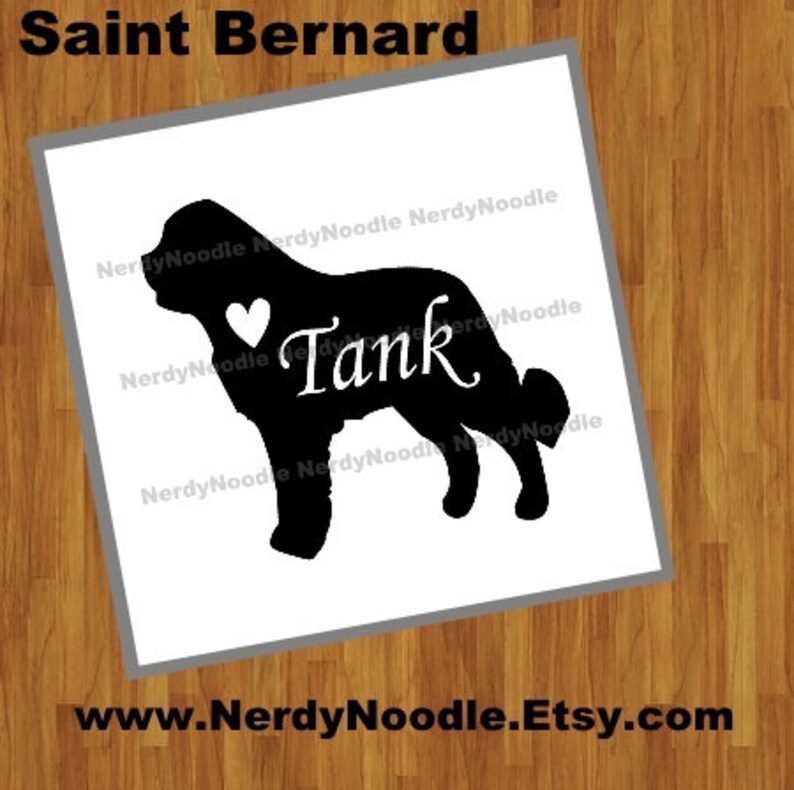 St Bernard Decal, Saint Bernard Car Decal, St Bernard Laptop Decal, I ...