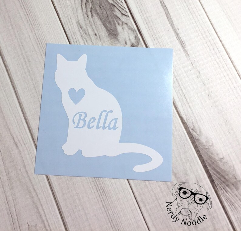 Custom Cat Decal Cat Car Decal Custom Cat Laptop Decal Pet - Etsy