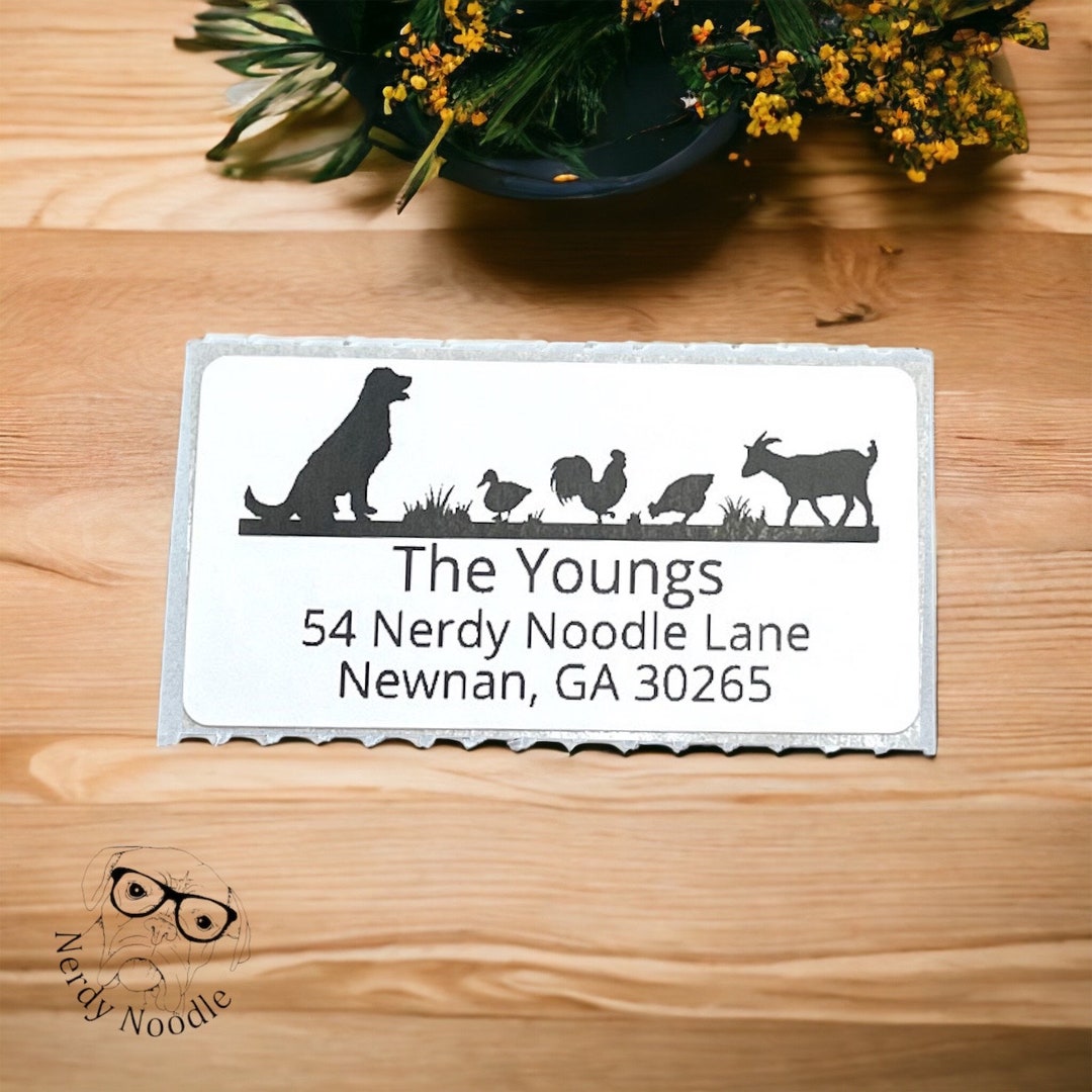 Farm Address Labels, Farm Animal Return Address Labels, 100-250-500 ...