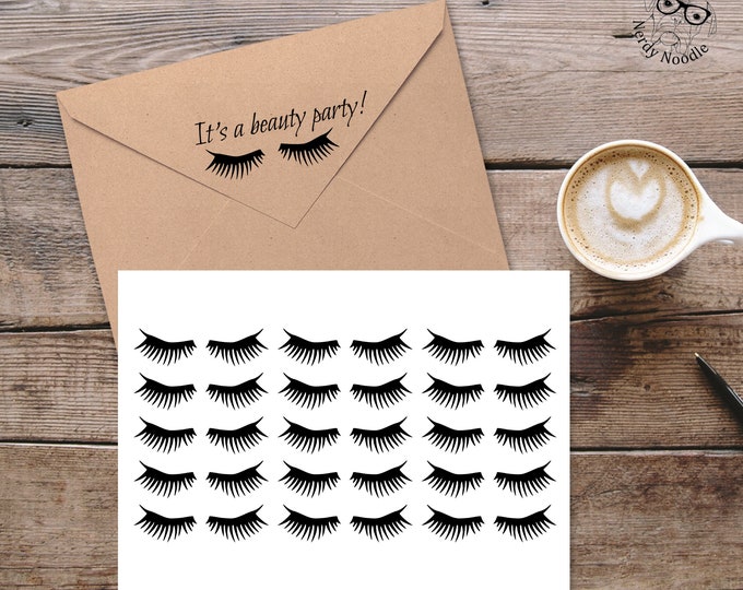 Eyelash Stickers, Lash Stickers, Eyelash Sticker Set, Eyelash Envelope ...