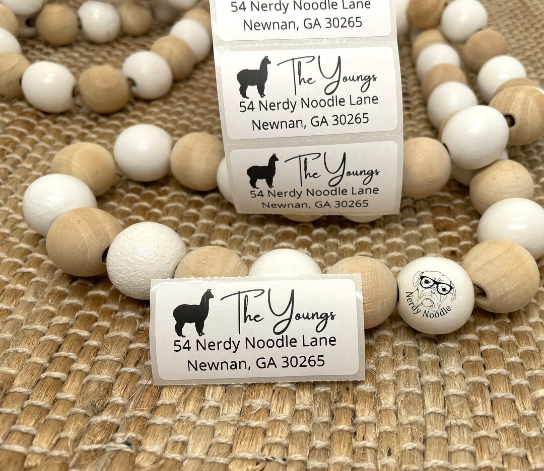 Alpaca Address Labels, Alpaca Return Address Labels, 100-250-500 ...
