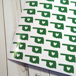 Oklahoma Stickers, Oklahoma Sticker Set, Oklahoma Envelope Seals, State ...