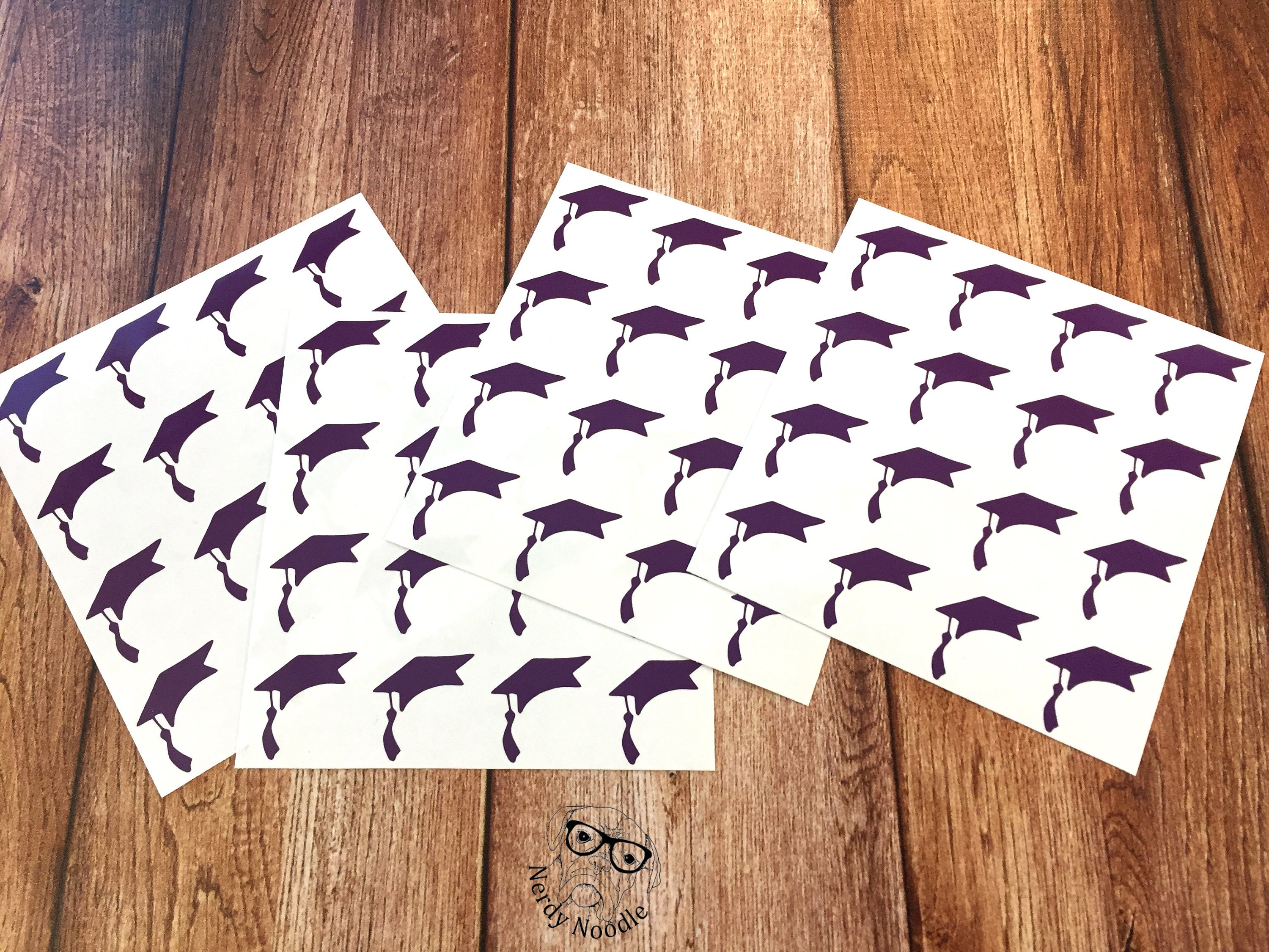 Graduation Stickers Graduation Cap Stickers 100 Graduation | Etsy