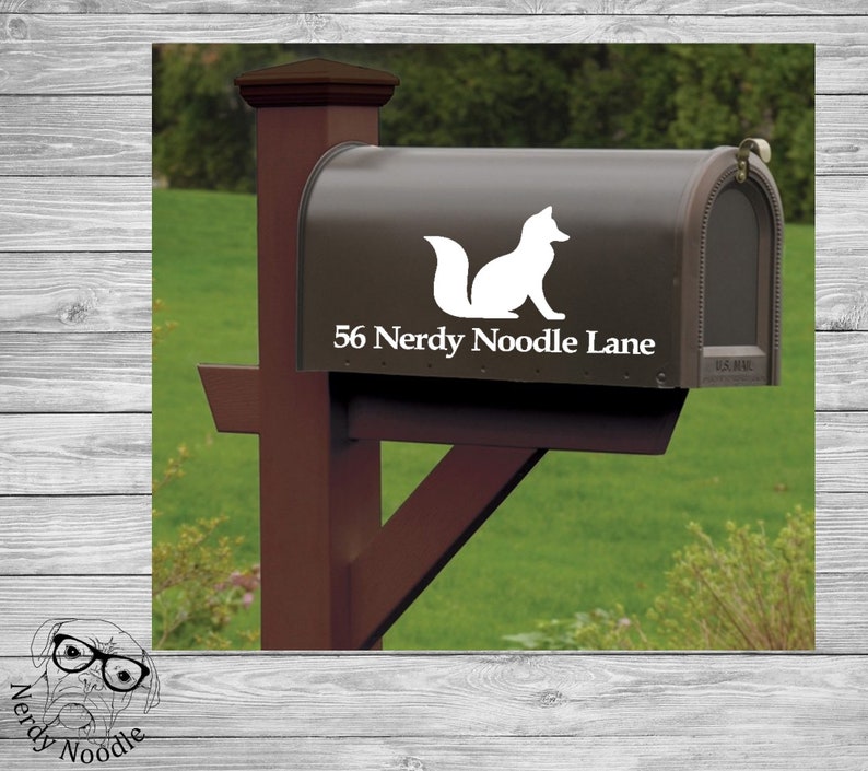 Fox Mailbox Decal Fox Custom Mailbox Decal Fox Address | Etsy