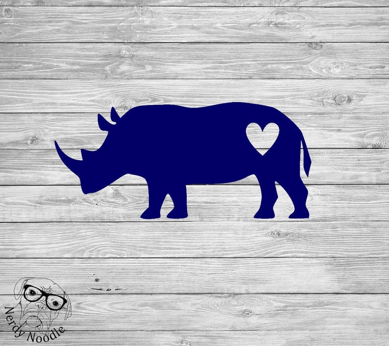 Rhino Decal, Rhino Car Decal, Rhino Travel Tumbler Decal, Mug Decal ...
