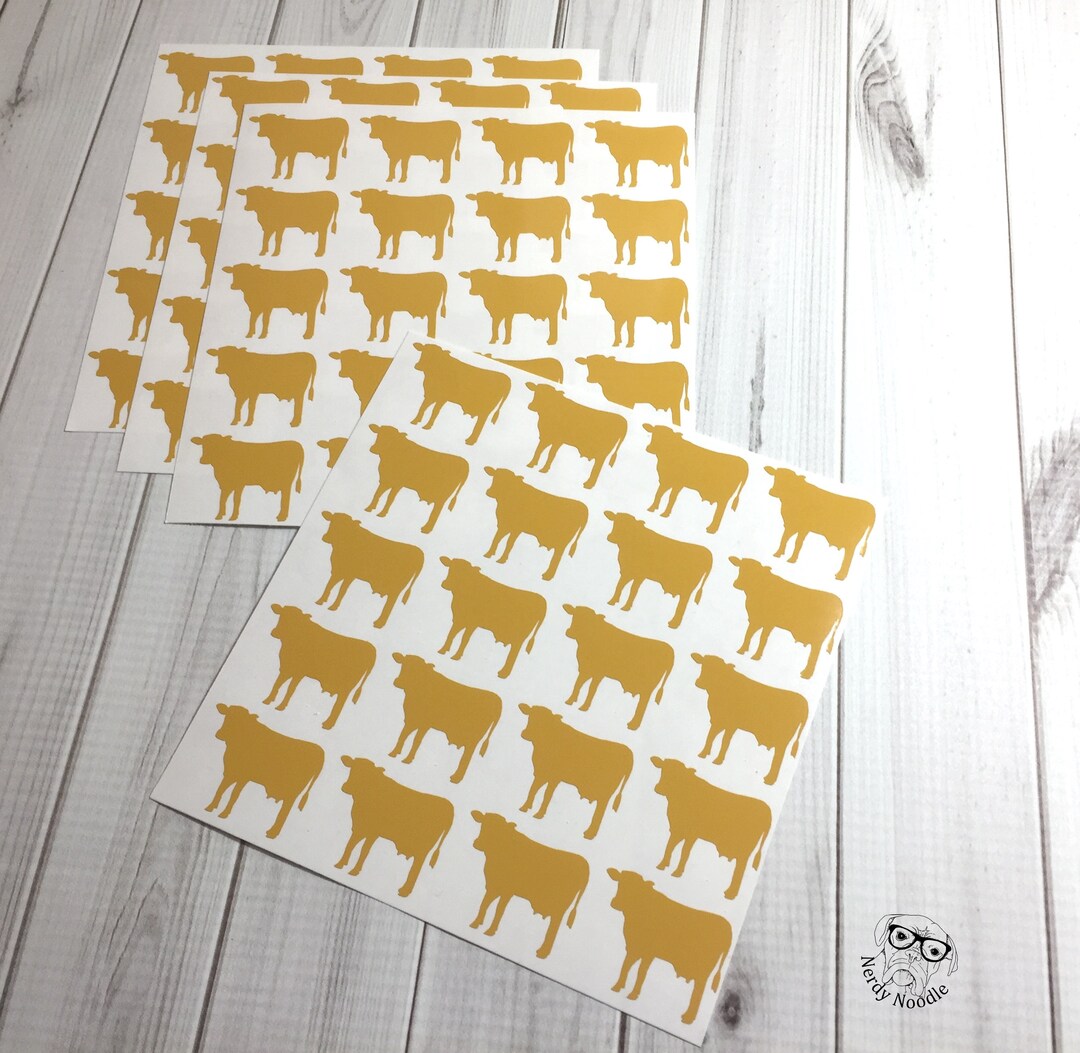 Cow Stickers, Cow Tanning Stickers, Cow Sticker Set, Cow Envelope Seals ...