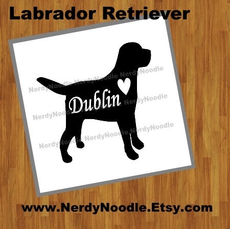 Labrador Retriever Decal Labrador Retriever Car Decal | Etsy