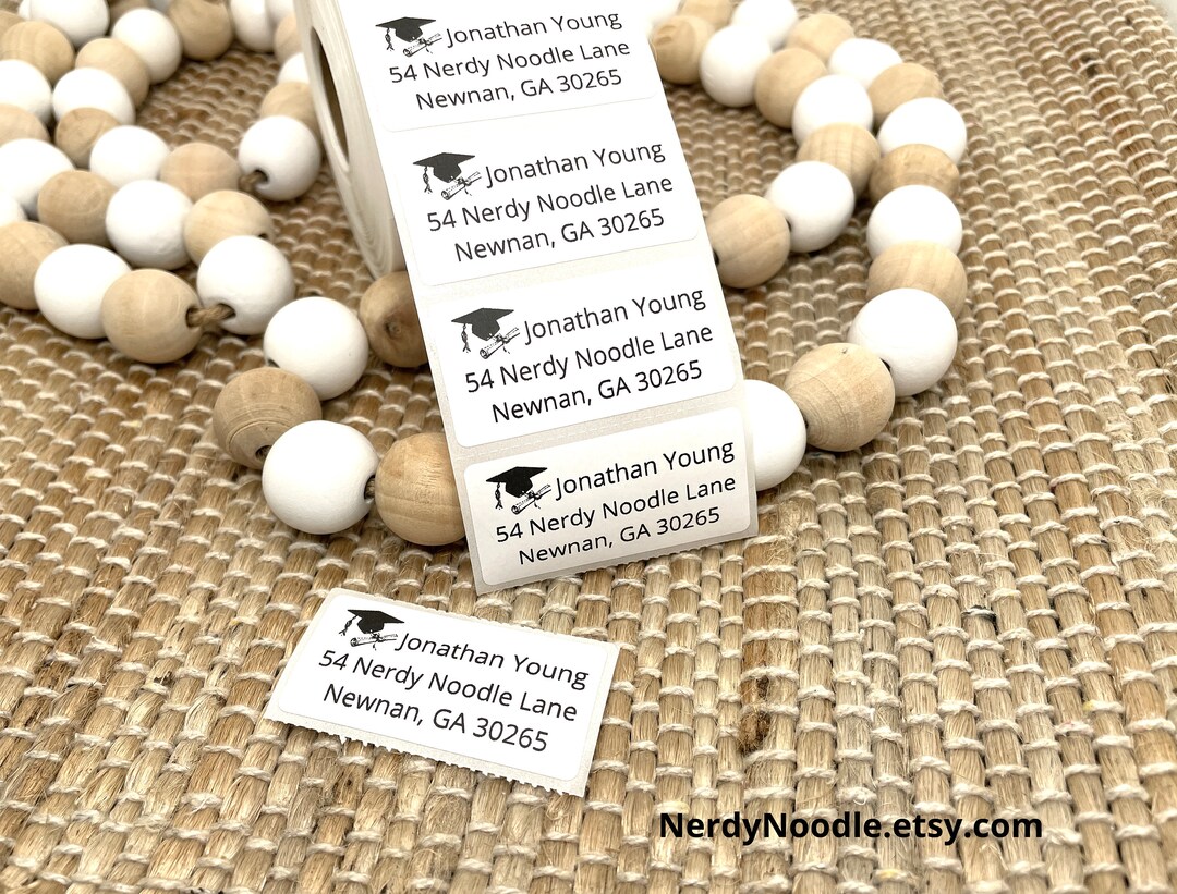 Graduation Custom Address Labels, Graduation Return Address Labels, 100 ...