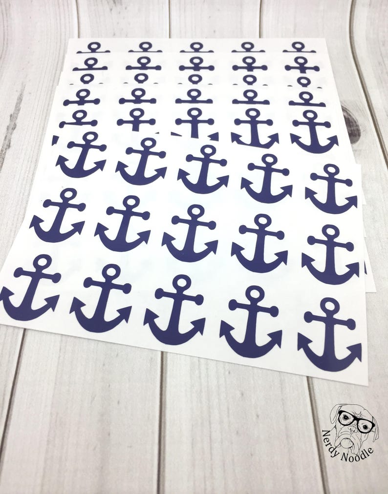 Anchor Stickers, Anchor Sticker Set, Anchor Envelope Seals, Anchor ...