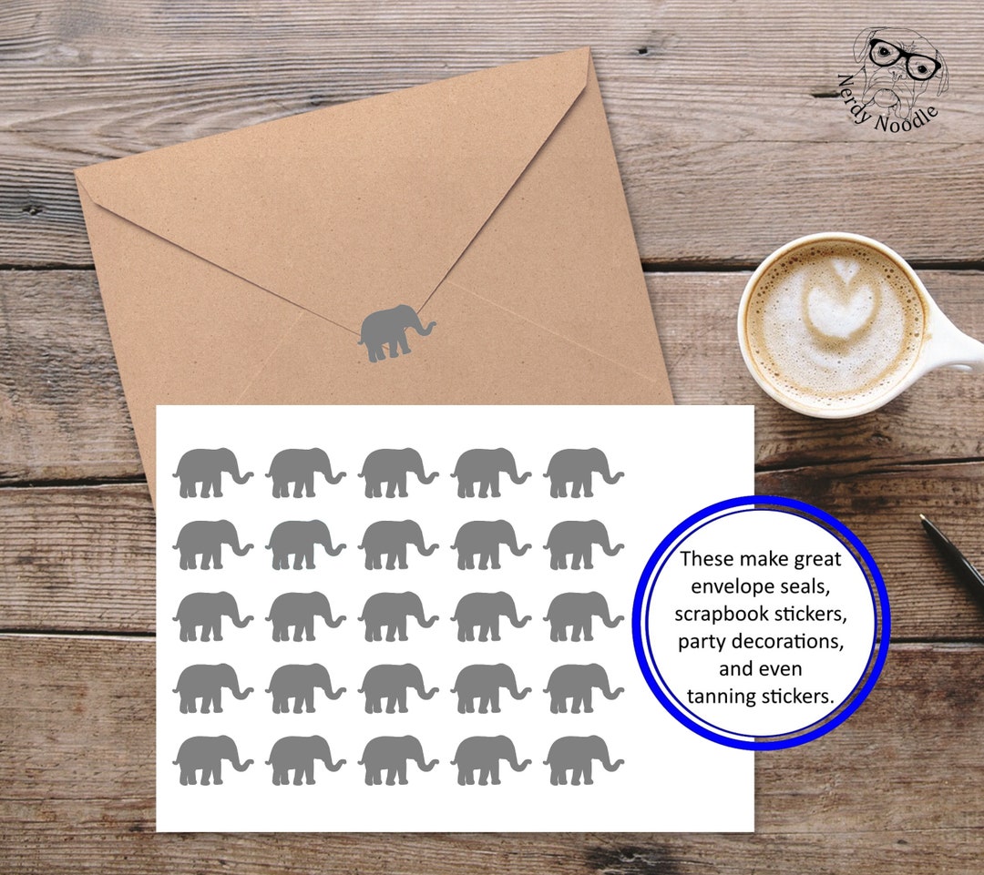 Elephant Planner Stickers, Elephant Stickers, Elephant Sticker Set ...