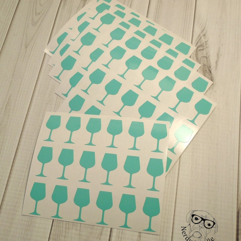 Wine Glass Stickers - Etsy