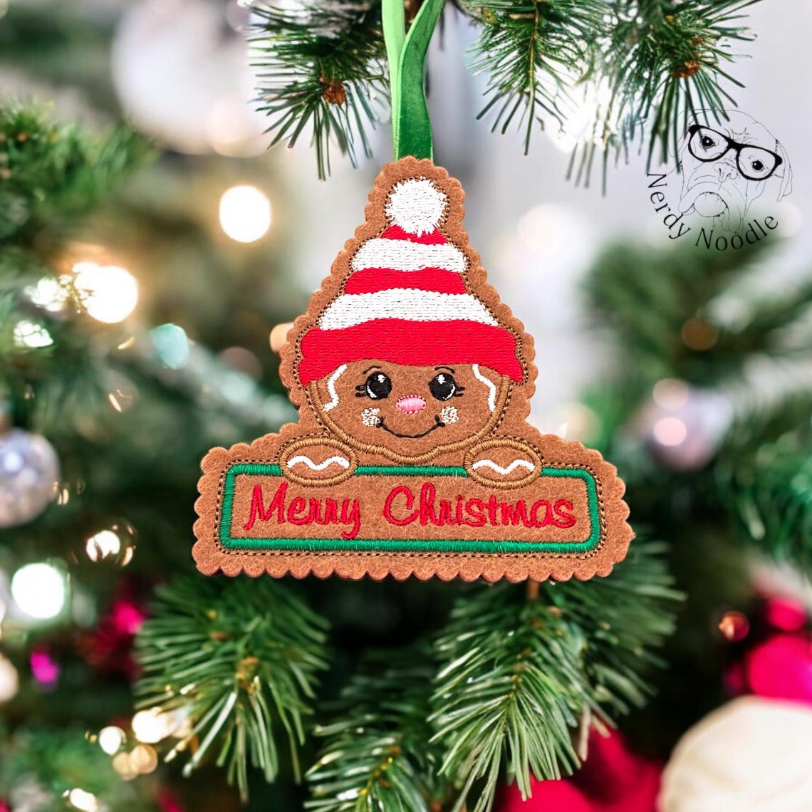 Gingerbread Girl Embroidered Christmas Ornament, Gingerbread Boy ...