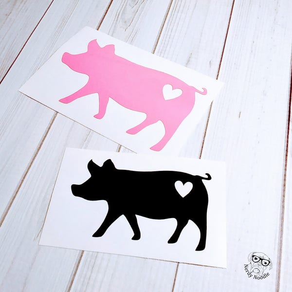 Pig Window Decal - Etsy