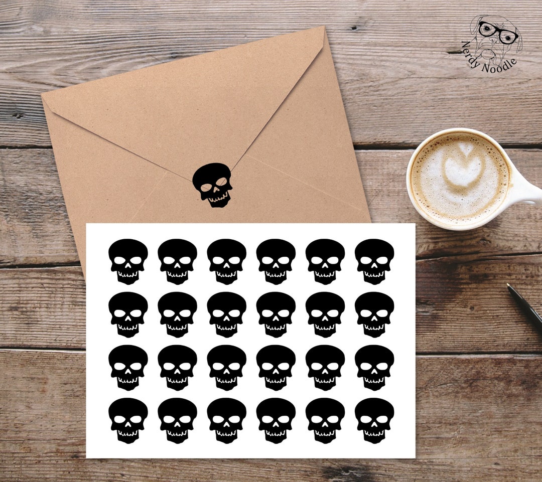 Skull Stickers, Skull Planner Stickers, Skull Sticker Set, Skull ...