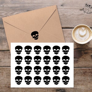 Skull Stickers, Skull Planner Stickers, Skull Sticker Set, Skull ...