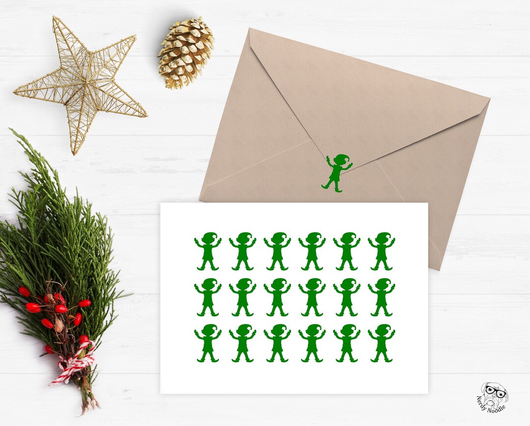 Elf Stickers, Elf Tanning Stickers, Elf Sticker Set, Elf Envelope Seals ...