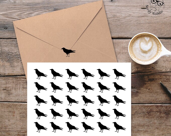 Raven Stickers Raven Planner Stickers Raven Sticker Set - Etsy