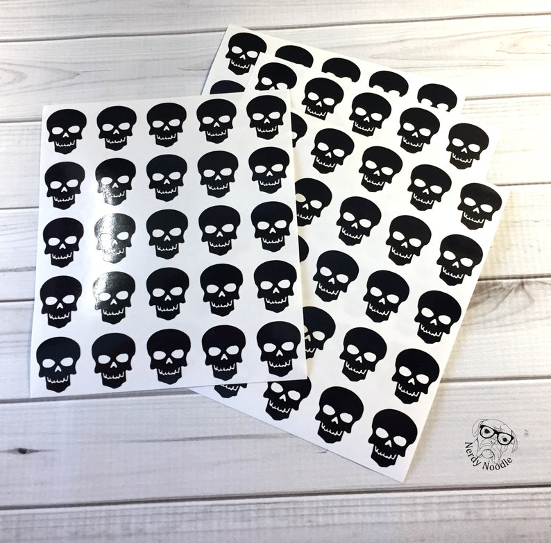 Skull Stickers Skull Planner Stickers Skull Sticker Set - Etsy