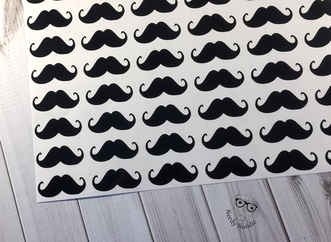 Mustache Planner Stickers, Mustache Stickers, Mustache Sticker Set ...