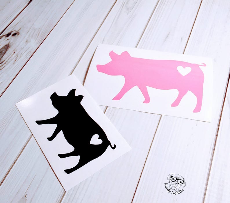 Pig Decal Pig Car Decal Pig Travel Tumbler Decal Pig Mug - Etsy