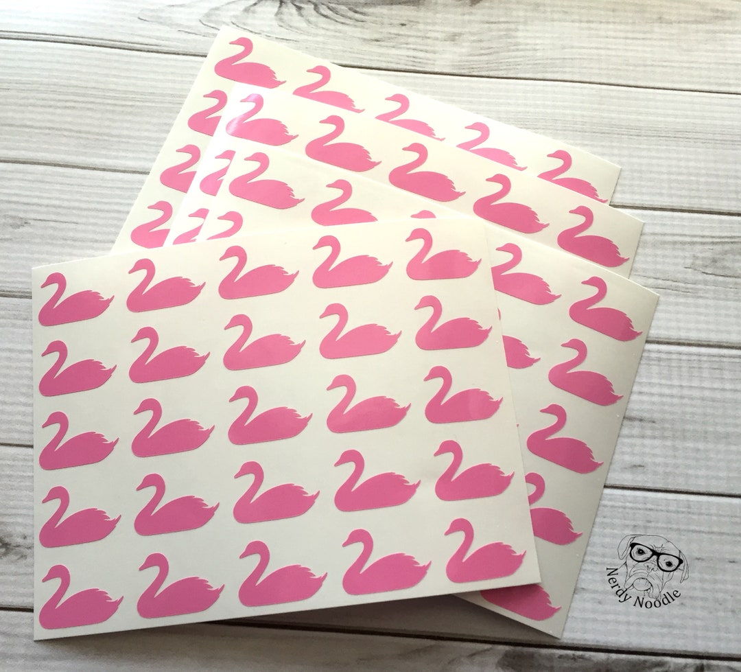 Swan Stickers, Swan Sticker Set, Swan Envelope Seals, Swan Envelope ...