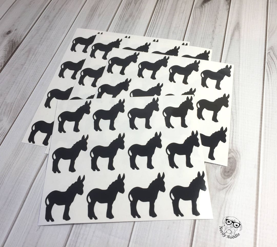 Donkey Stickers, Donkey Planner Stickers, Donkey Envelope Seals, Donkey ...