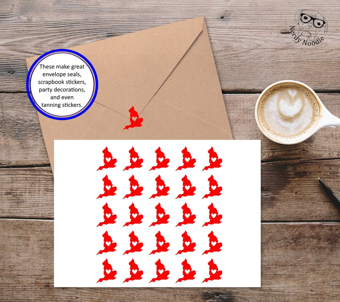England Stickers, England Sticker Set, England Envelope Seals, England ...