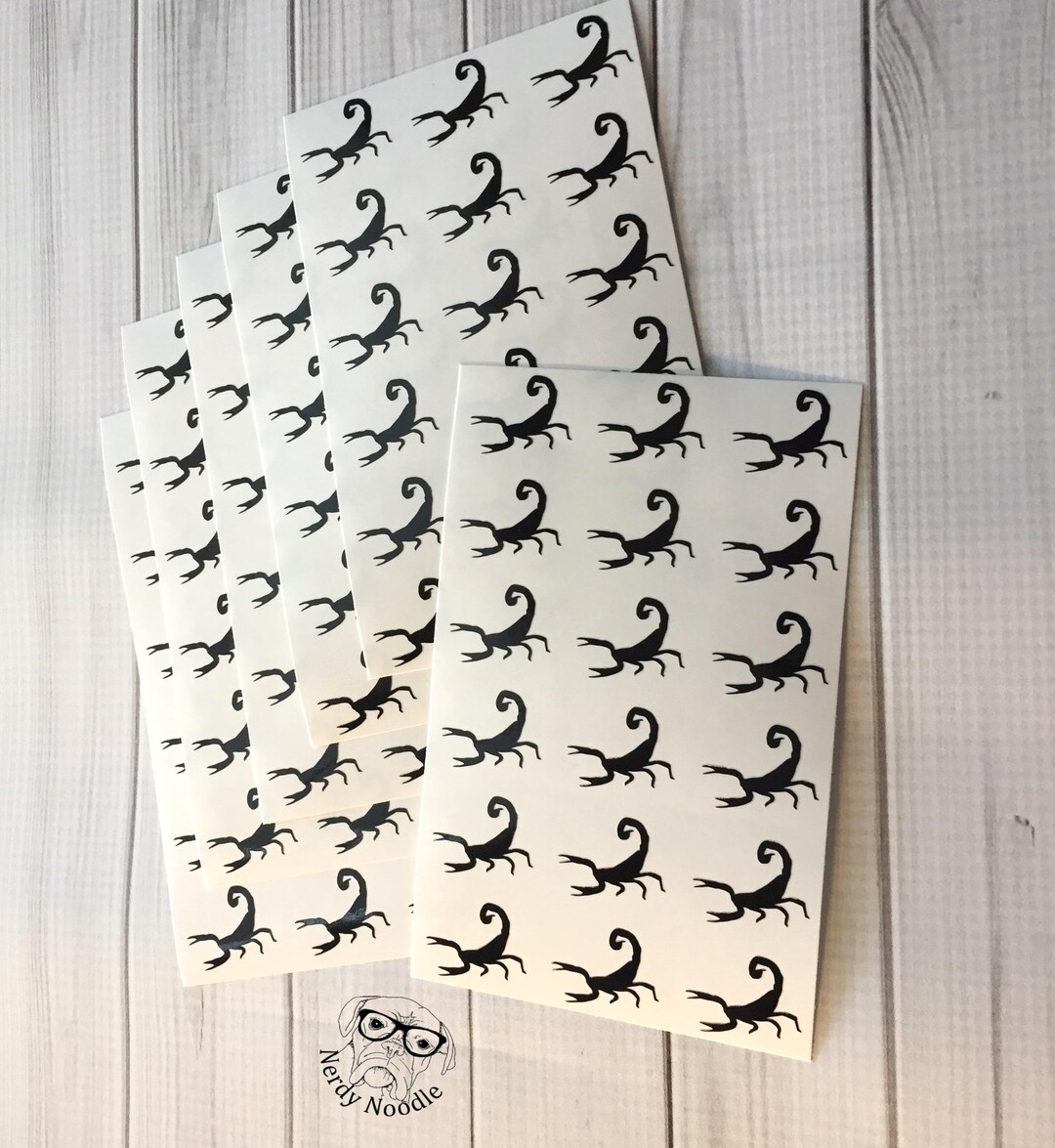 Scorpion Stickers, Scorpion Tanning Stickers, Scorpion Sticker Set ...