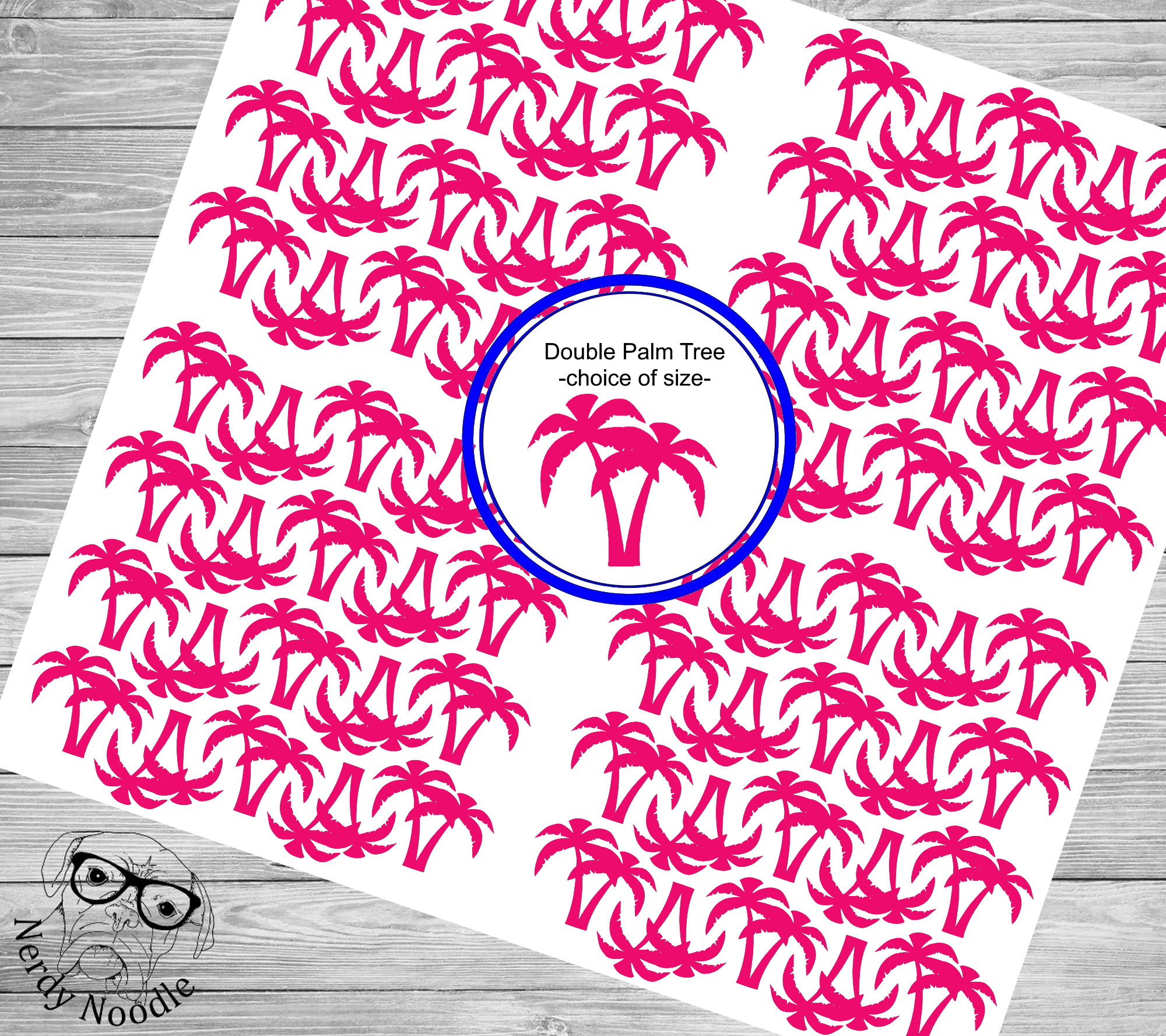 Double Palm Tree Stickers Double Palm Tree Sticker Set | Etsy