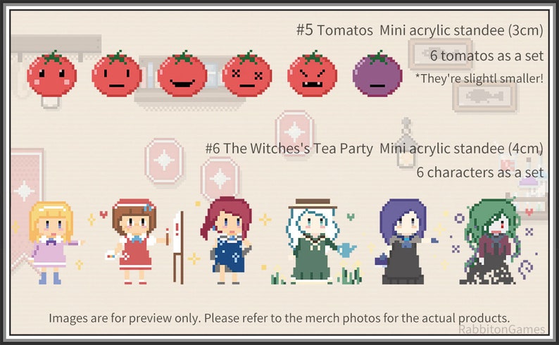 Mini Pixel Art Acrylic Standee: the Witches' Tea Party, Airi's ...
