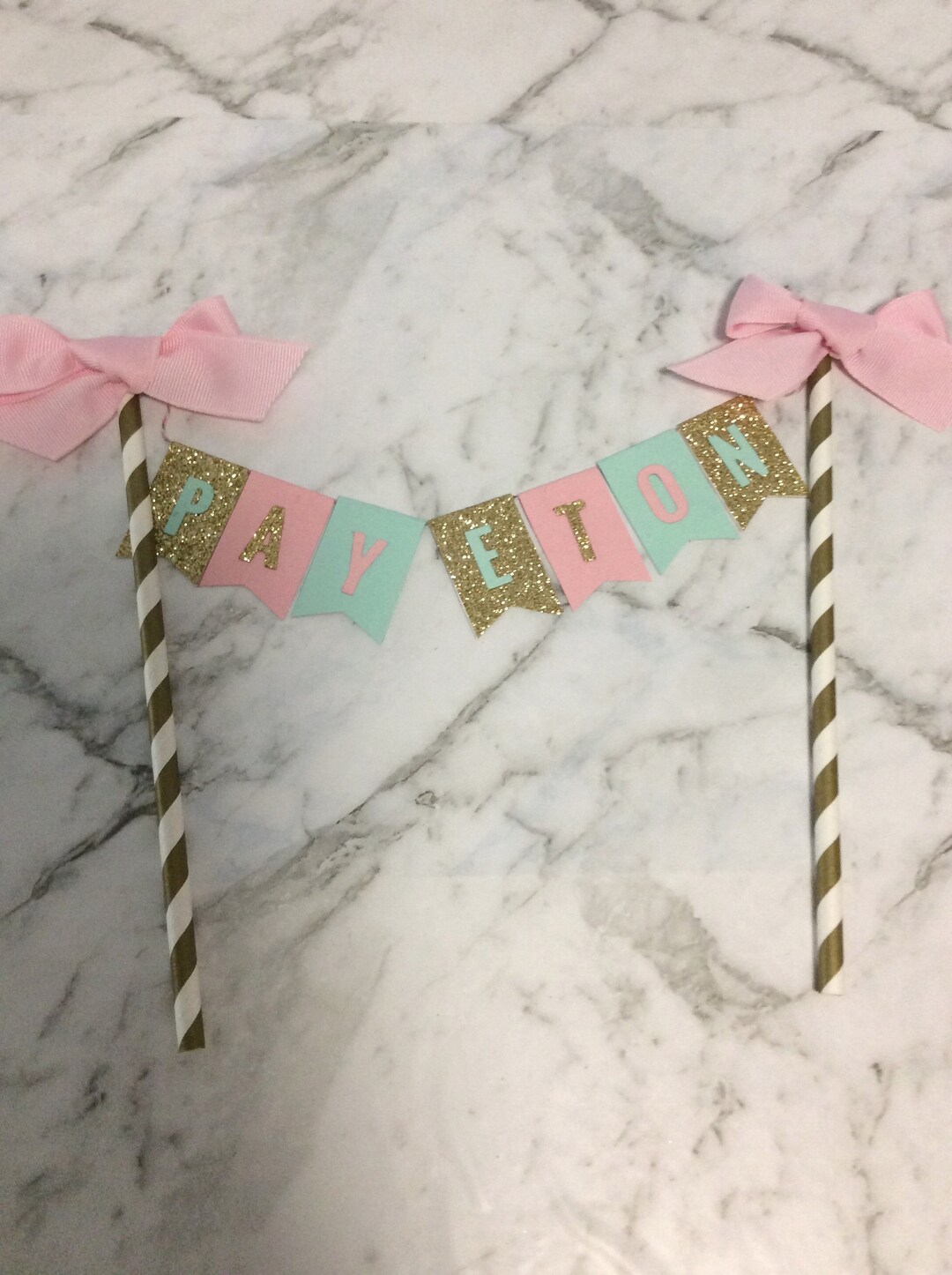 Cake Bunting/cake Topper/cake Banner/flags. One - Personalised. - Etsy