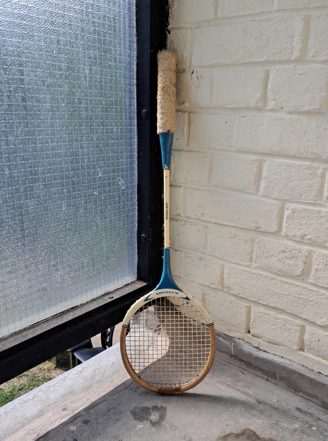 Vintage Slazenger Badminton Racket, Slazenger Meteor With Towelling ...