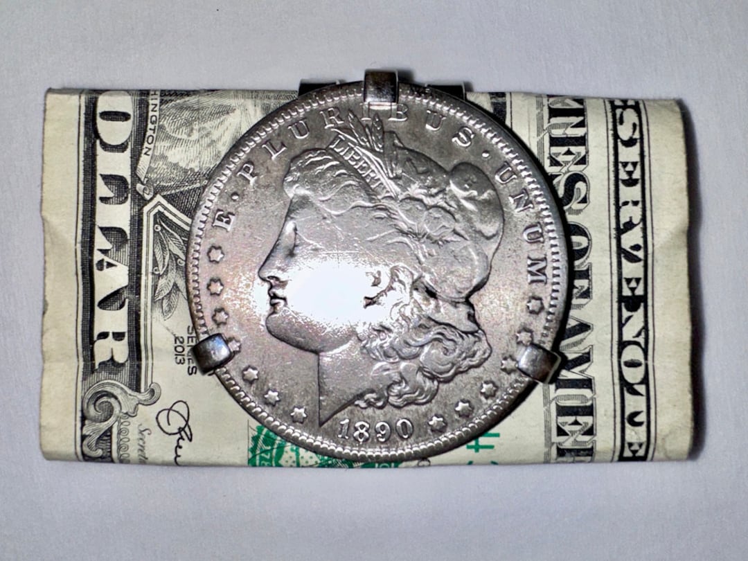 Vintage SWANK Money Clip 1890 Silver Morgan Dollar Coin - Etsy
