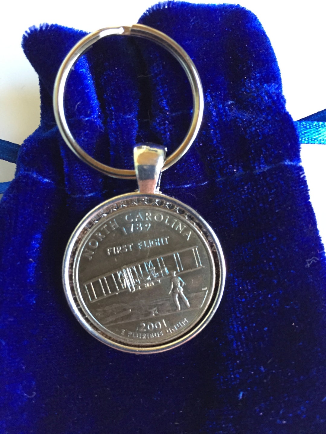 North Carolina Quarter Keychain "first Flight" - Etsy
