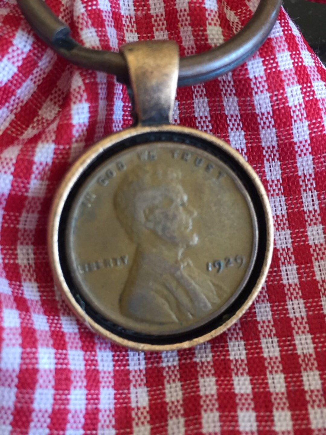 1929 Penny Keychain - Antique Copper - Etsy