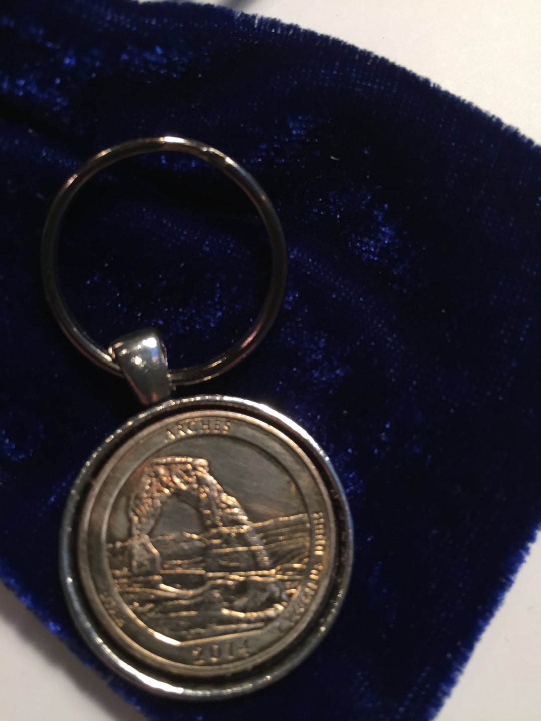 Utah Arches Quarter Keychain - FREE Shipping in the USA - Etsy