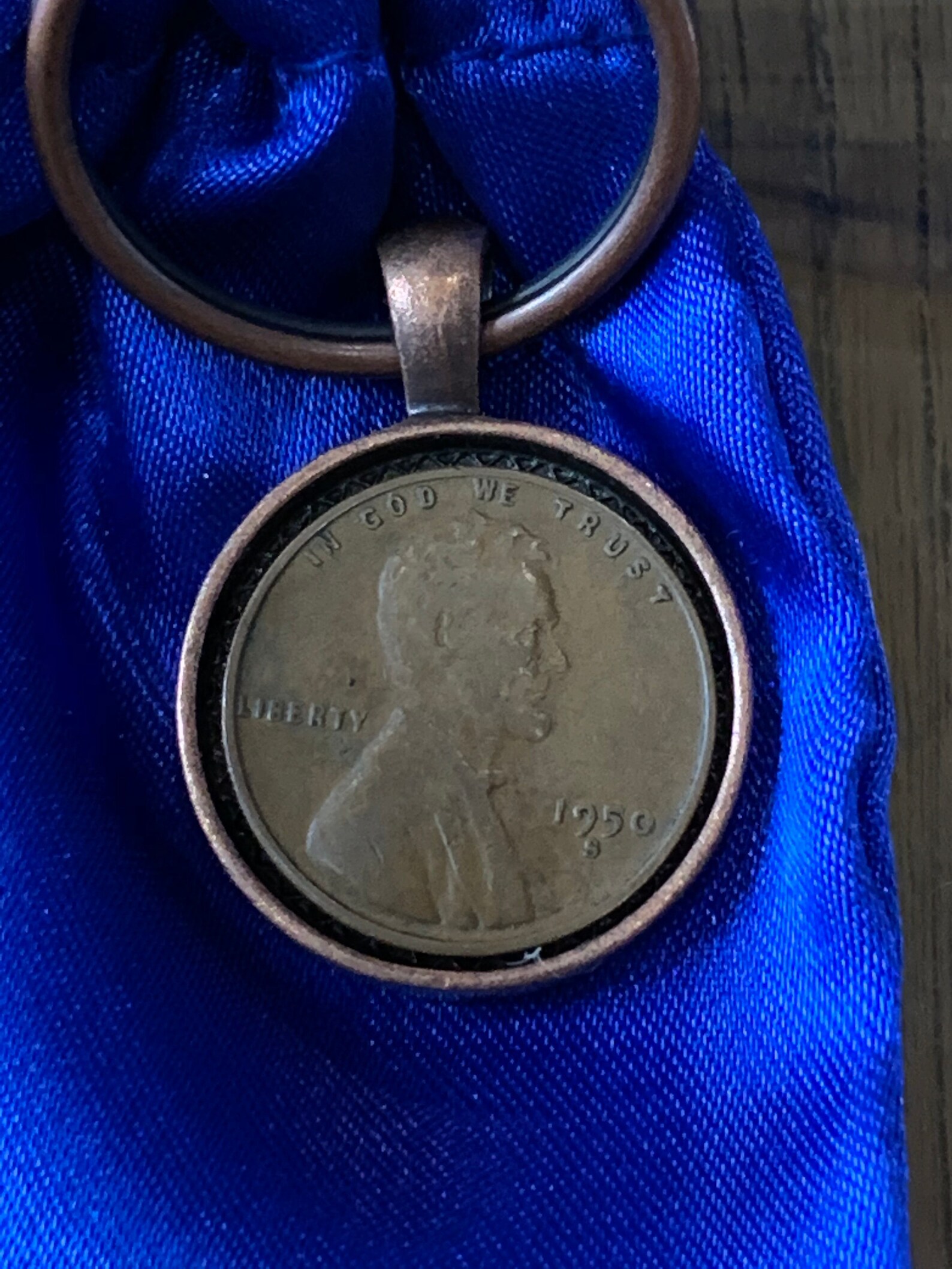 1950 Penny Keychain Antique Copper - Etsy