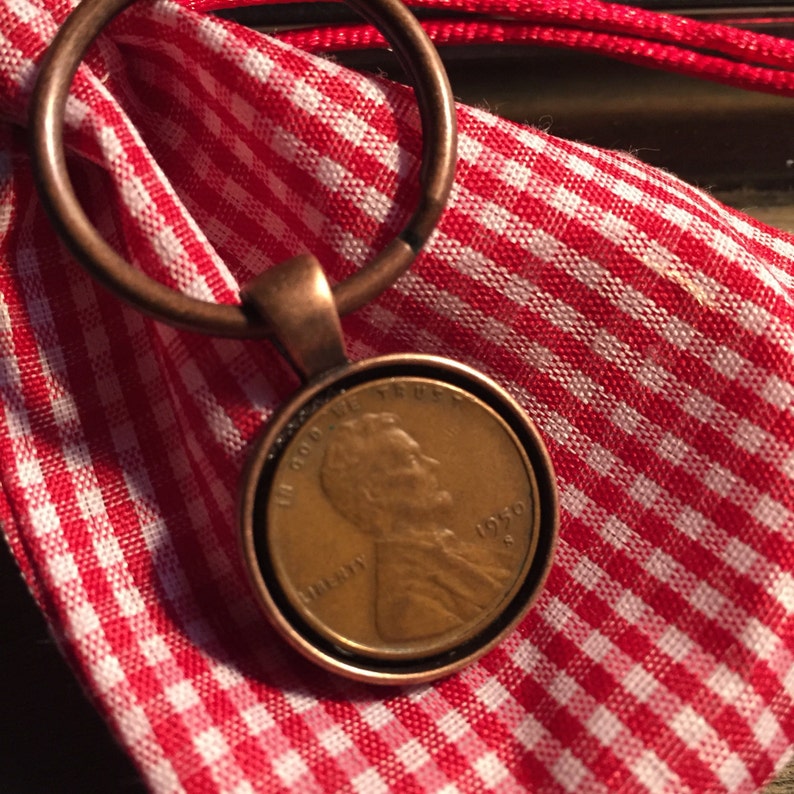 1950 Penny Keychain Antique Copper - Etsy