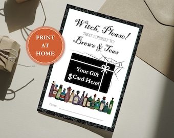 Printable Halloween Coffee Card Holder | Teacher Appreciation Gift ...