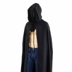 Grim Reaper Long Black Zen Cape Self-lined With Mesh Face Obscurer in ...