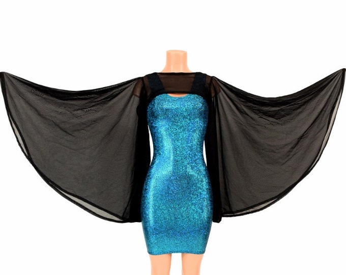 Black Mesh Fan Sleeve Bolero bolero Only Rave Festival - Etsy