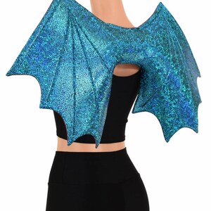 Two Tone Turquoise on Black Shattered Glass/red Sparkly Jewel Metallic ...