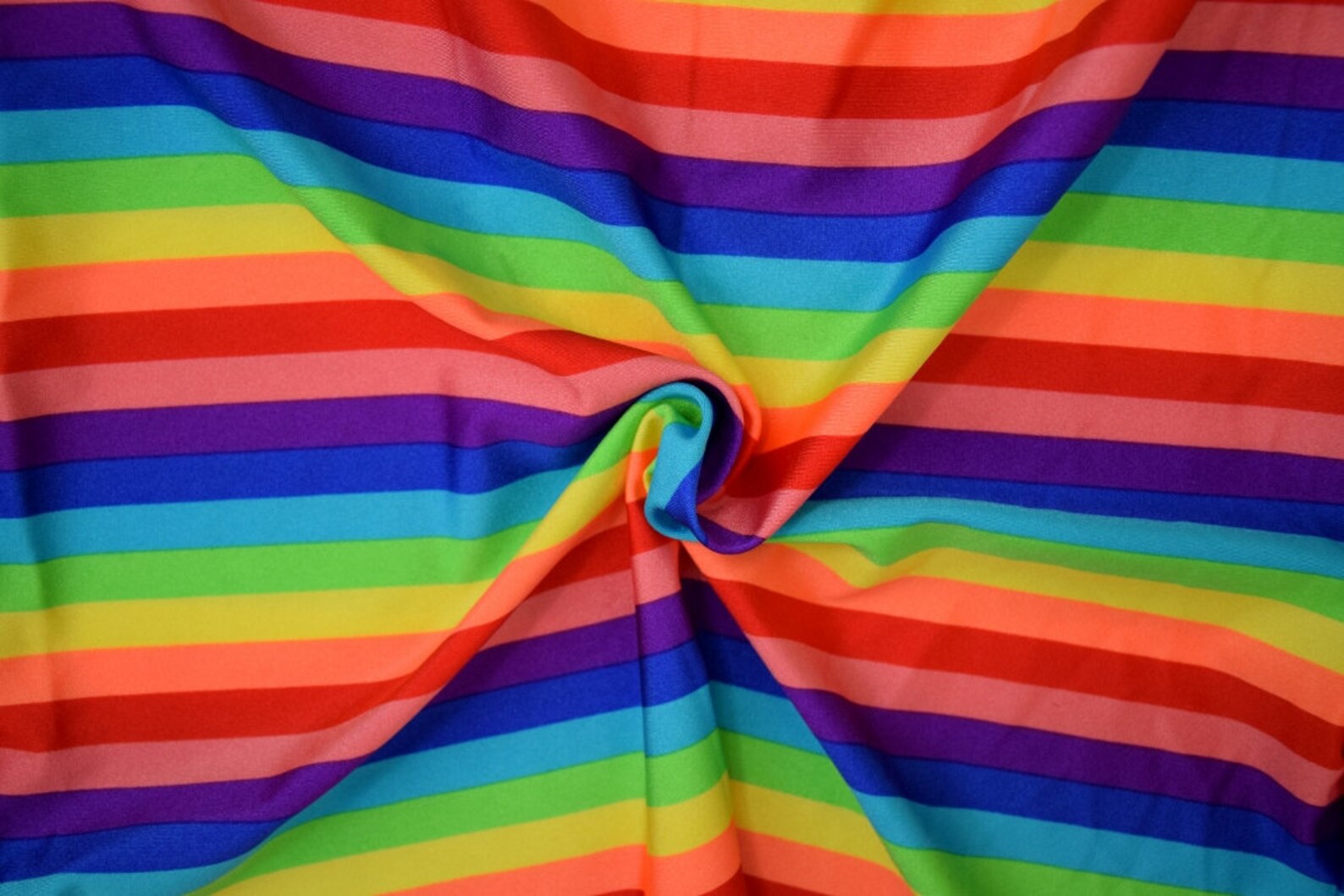 Rainbow Stripe P Four Way Stretch Spandex Fabric by the Yard - Etsy