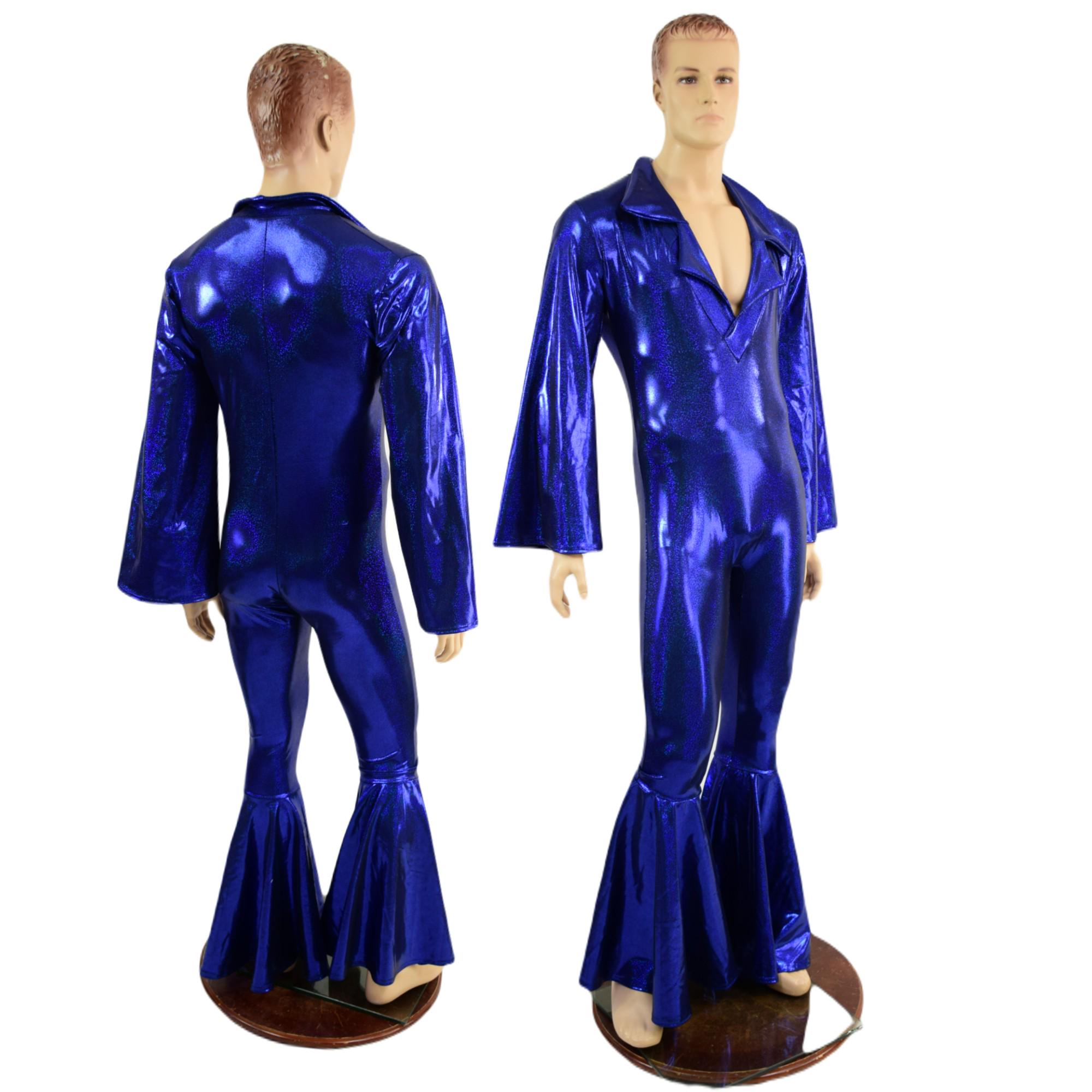 Men Waterloo Catsuit With Bell Bottoms, Bell Sleeves, and Plunging ...