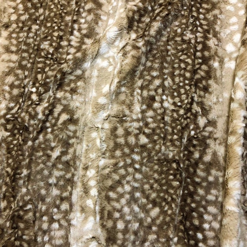 Silver Fawn Minky Faux Fur Fabric by the Yard - Etsy
