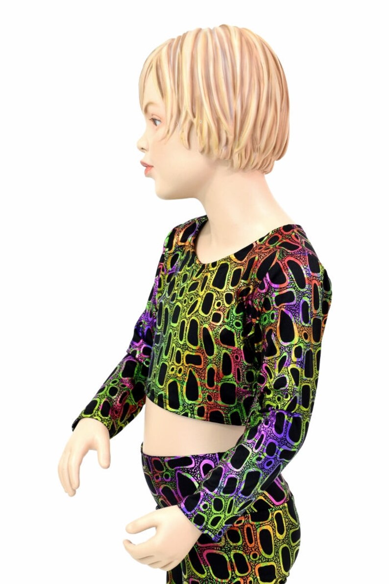 Girls Long Sleeve Crop Top TOP ONLY in Poisonous - 154648 - Etsy