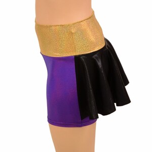 Kids Super Hero Ruffle Rump Dance Shorts // Gold SJ Waistband, Black ...