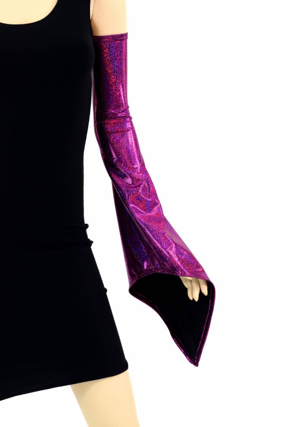 Fuchsia Sparkly Jewel Pixie Arm Warmer Sleeves Rave Festival ...